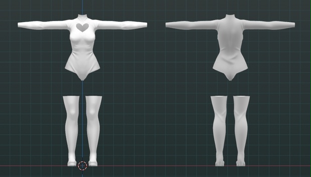 Heart-Cut Bodysuit & Boots - VRChat Clothing Asset - Kelseu - BOOTH