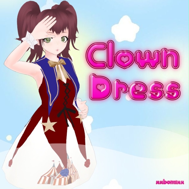 VRoid 》Clown Dress Set - xxbomixx - BOOTH