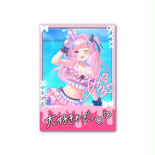 サイン入りチェキ風画像4 - あかるん⚡️💕Vtuber - BOOTH