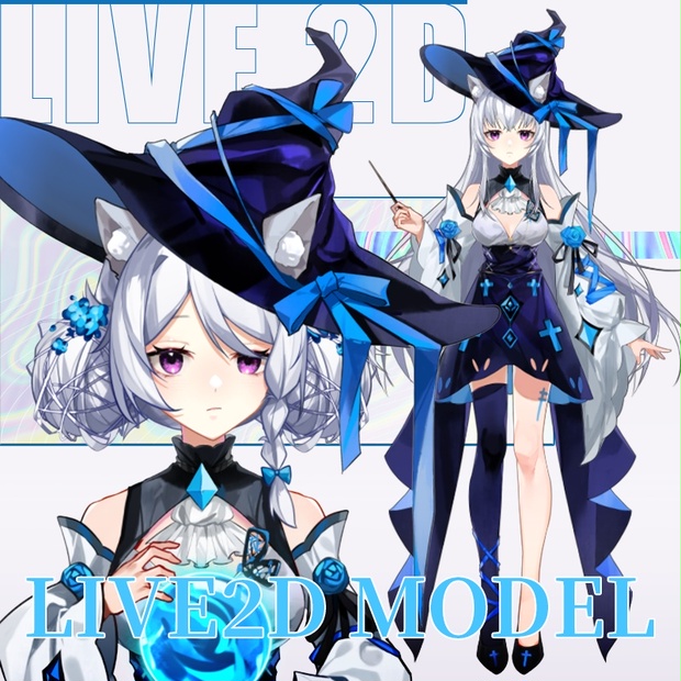 【live2dモデル】白い魔法の猫DLC（new version）【VtubeStudio/prpr対応】 - Design.genius - BOOTH