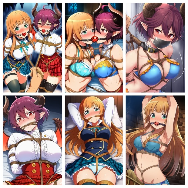 （高画質版）ア〇&グ〇ア 緊縛イラスト集 - 猫@AIイラスト集販売 - BOOTH