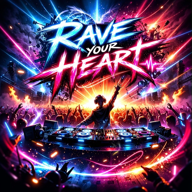 RAVE YOUR HEART - AI音楽革命 Neon Producer Lab - BOOTH