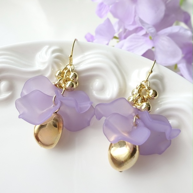 ローズフリルピアス／A（イヤリングOK） - Rose Rain - BOOTH