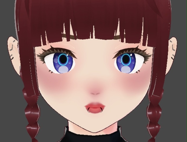 (Vroid) Blush an Lips With Piercing - rebel404 - BOOTH