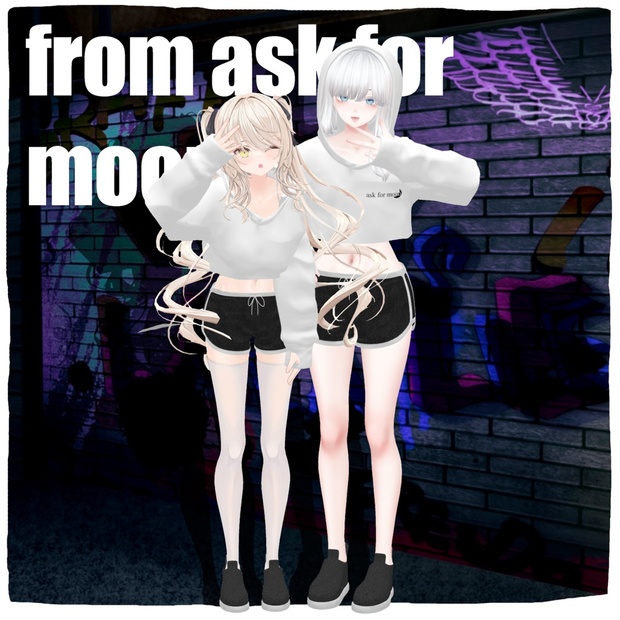 【森羅・ルゼブル対応】ショートパーカー + ロングパーカー - ask for Moon - BOOTH