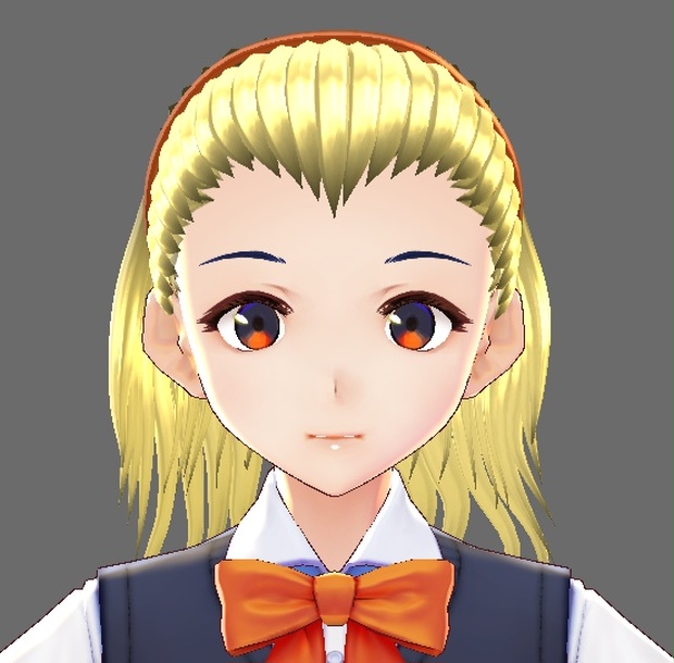 [VROID] blonde wavy hair preset with bone - reconunit56 - BOOTH