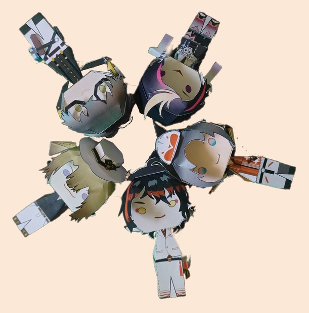 Luxiem Figure PaperCraft PDF| Folding guidelines - otomei - BOOTH