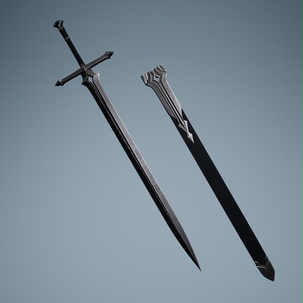 VRChat向けオリジナル3Dモデル「longsword&sheath」 - hermitage - BOOTH