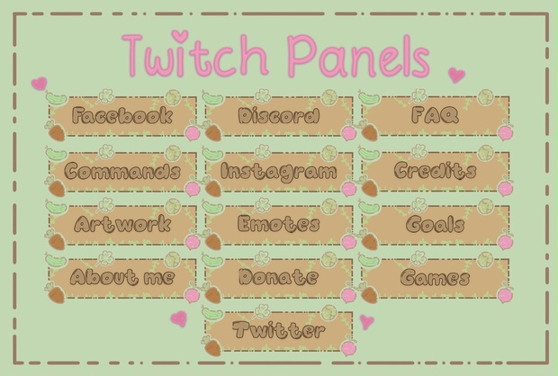 Soft Twitch Panel - Willow Shop - BOOTH