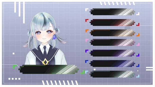 【動く】サイバー4ネームプレート【全8色】 - primus-2d - BOOTH