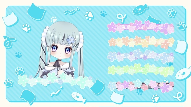 【動く】お花ちるプレート【全6色】 - primus-2d - BOOTH