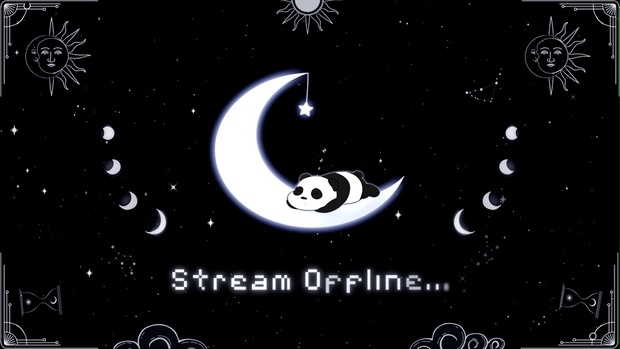 Animated Panda Twitch Overlay Stream Package / Celestial Night Overlays ...