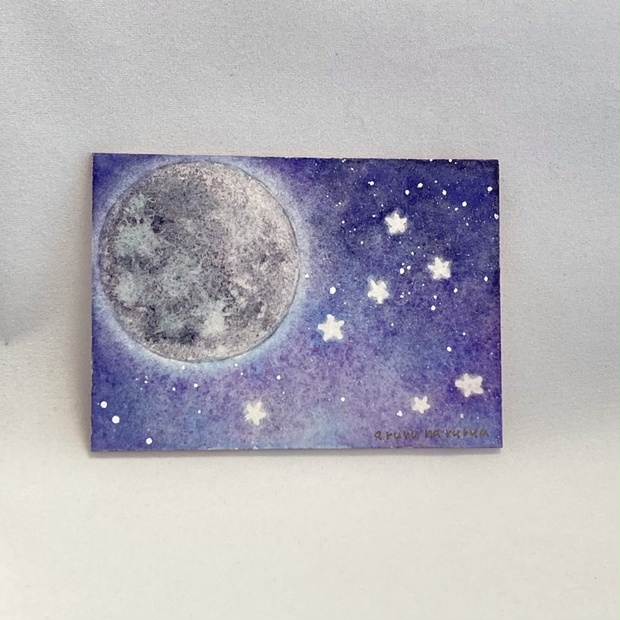 ATC原画「月」 - aruru na rurua - BOOTH