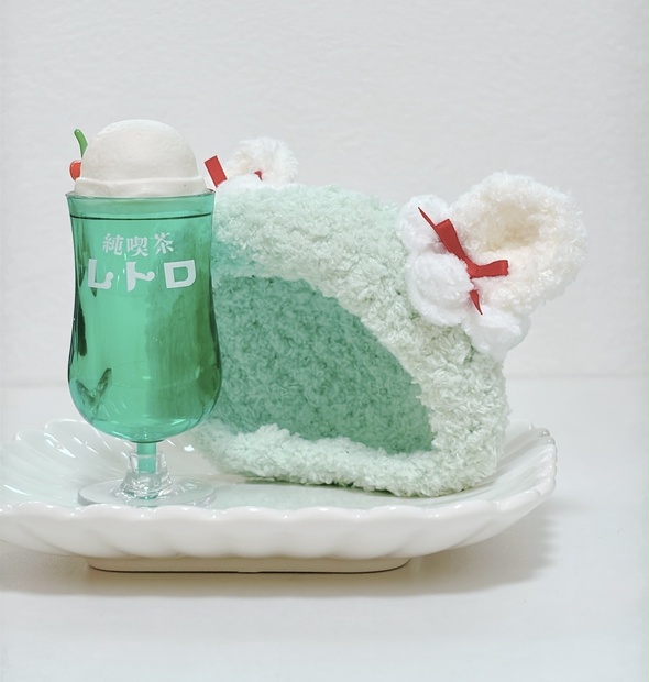 10-12cmサイズぬいの被り物メロンソーダ - spica - BOOTH