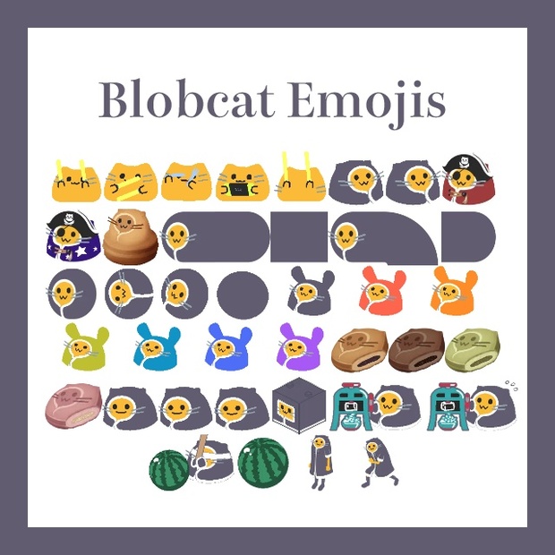 Free Blobcat Emojis - 箱詰九分 - BOOTH