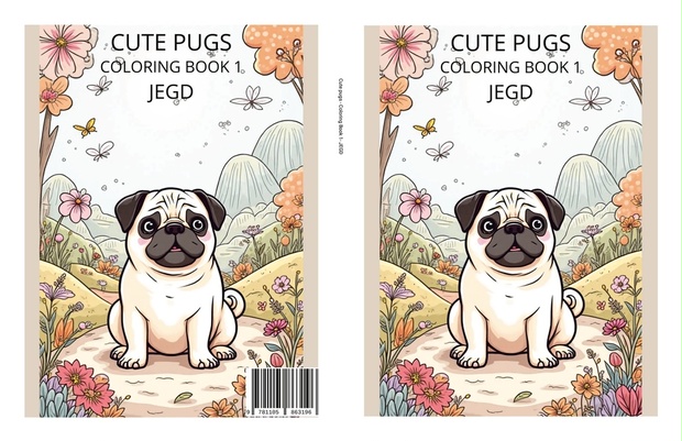 Cute Pugs - Coloring Book 1 - JEGD - PDF Version - anonlalo - BOOTH