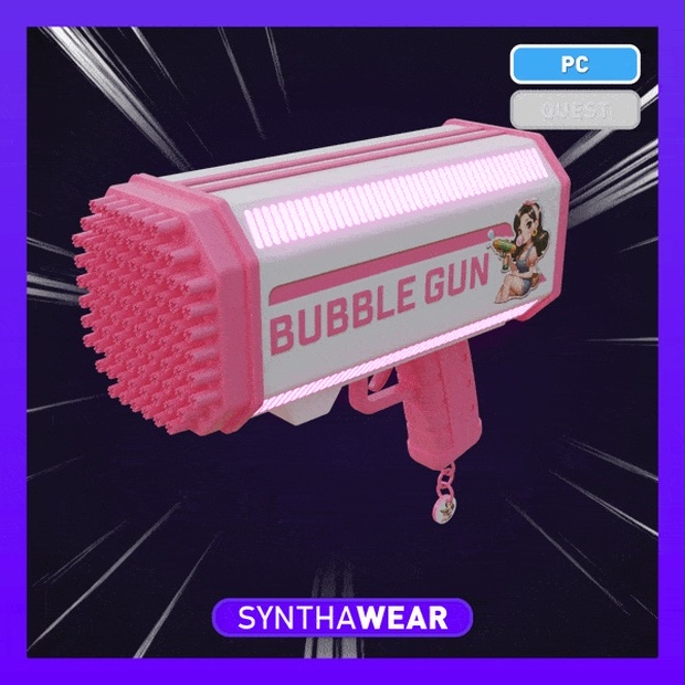 Bubble Gun | VRChat Asset | PCVR Only - SynthaWear - BOOTH