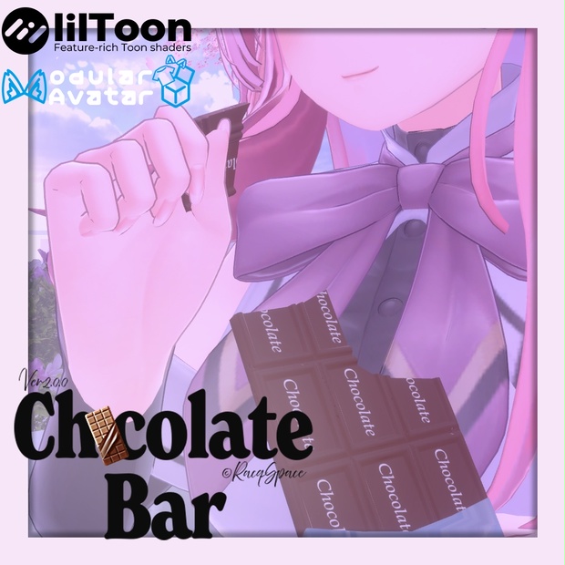 【VRChat想定・MA対応】Chocolate Bar [ギミック付き] - Racq Space - BOOTH