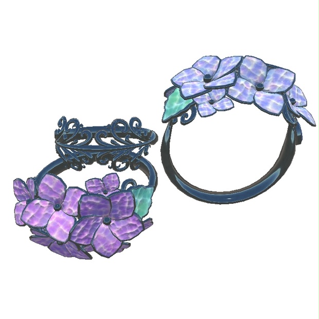 アジサイリング-Hydrangea Ring-3点セット【VRC】 - holomorphose - BOOTH