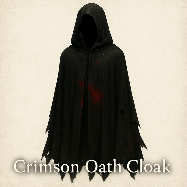 【VRChat想定】Crimson Oath Cloak - 紅誓のマント｜血の契りに染まる漆黒フード（lilToon対応） - Otosan ...