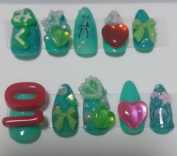 初音ミク デザイン ネイルチップ - Tomo♡nail - BOOTH