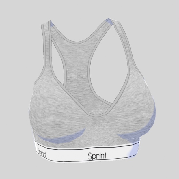 【Vroid】Half top bra Underwear/ レディース ハーフトップ Vroid 下着 グレー - sprint - BOOTH