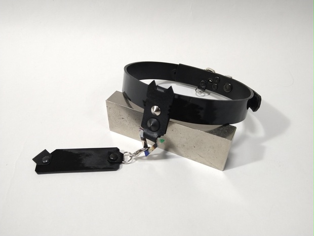 猫タグ首輪 黒（アクリルリング） - 極楽鳥舎 gokuraku-kubiwa - BOOTH