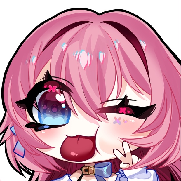 Honkai starrail Mar.7th emote - LUCKY BLUE CIGGY - BOOTH