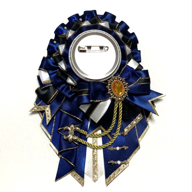 ロゼット 紺・白・黒50-65mm（ストーンカラー5色） - Handmade Yuka - BOOTH