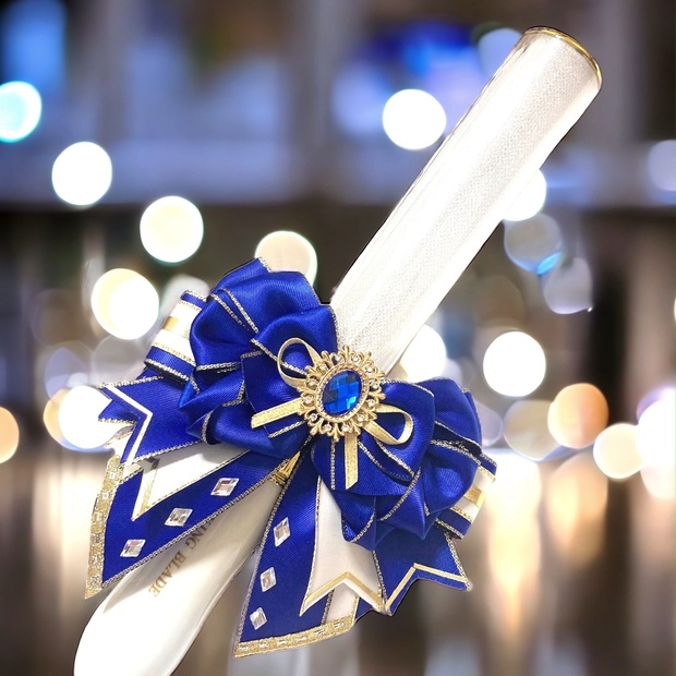 ペンラリボン ブルー・ホワイト - Handmade Yuka - BOOTH