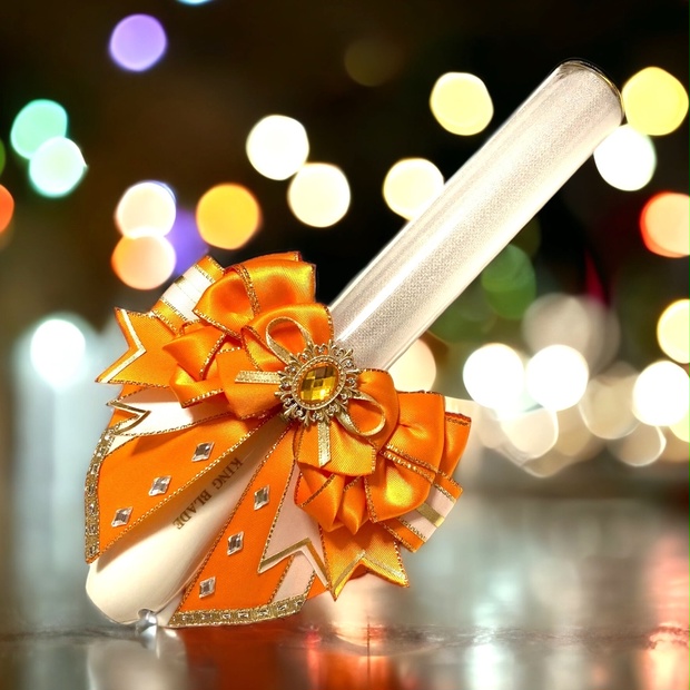 ペンラリボン オレンジ×ホワイト - Handmade Yuka - BOOTH