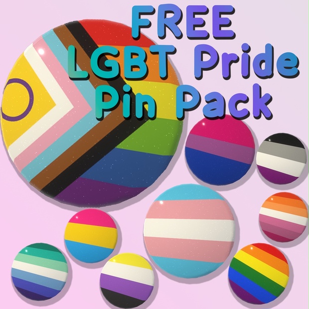 [FREE] LGBT Pride Pin for VRChat - Yernemm - BOOTH