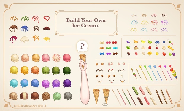 冰淇淋| Ice Cream | アイスクリーム Vtuber materials 【免費‧Free‧無料 】 - LittleRedBean ...