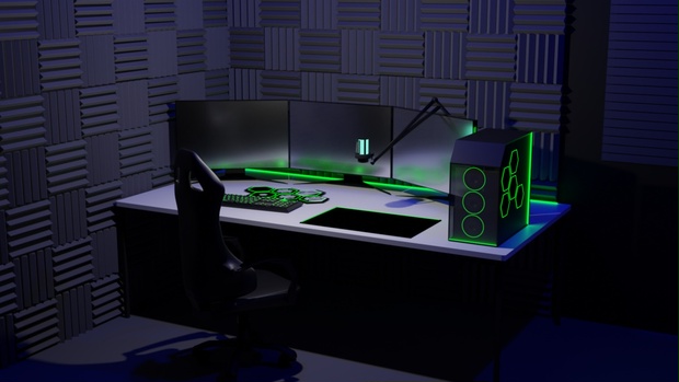 【3DCG】ゲーミングルーム - 3Dcat - BOOTH