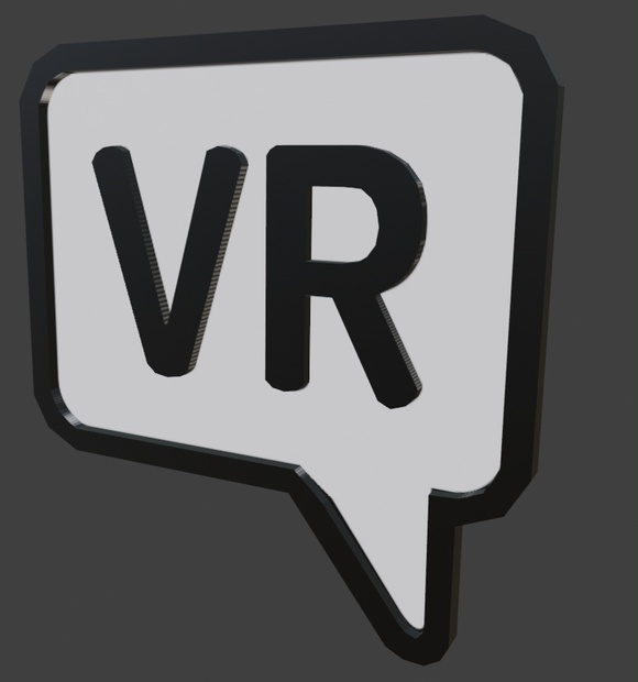 [OLD] free VRchat logo pin - pix's models - BOOTH