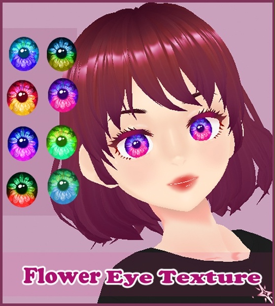 【無料/Free】【VRoid】Flower Eye Texture - Diamond Studio - BOOTH