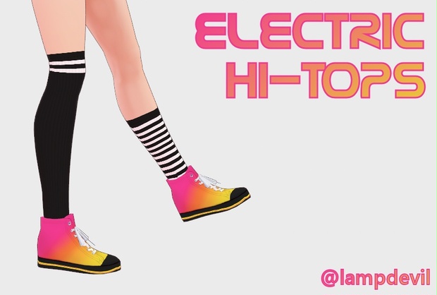 FREE Electric Hi-Tops for VRoid Studio (Beta/Stable) - lampdevil - BOOTH