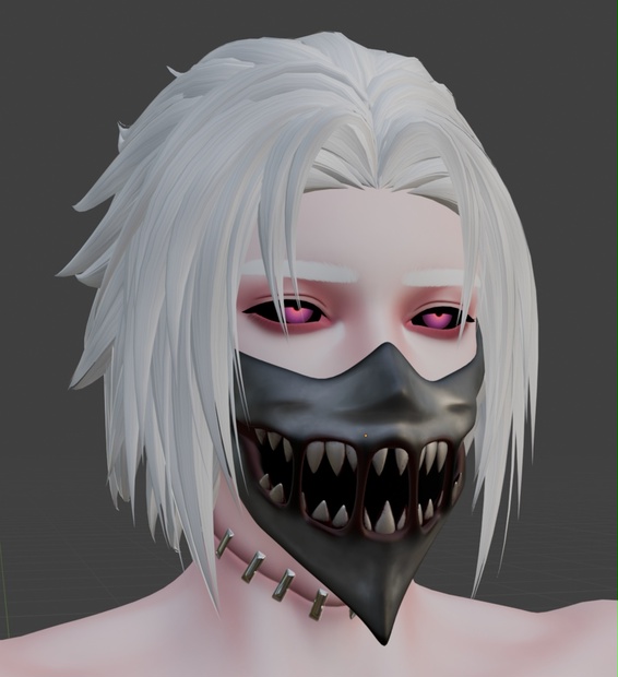 Ghost Smile Mask / Vrchat Asset - Utsu Labs - BOOTH