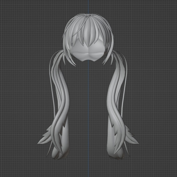 オリジナル3Dモデル『ツインテール②』blendファイル - chillax - BOOTH