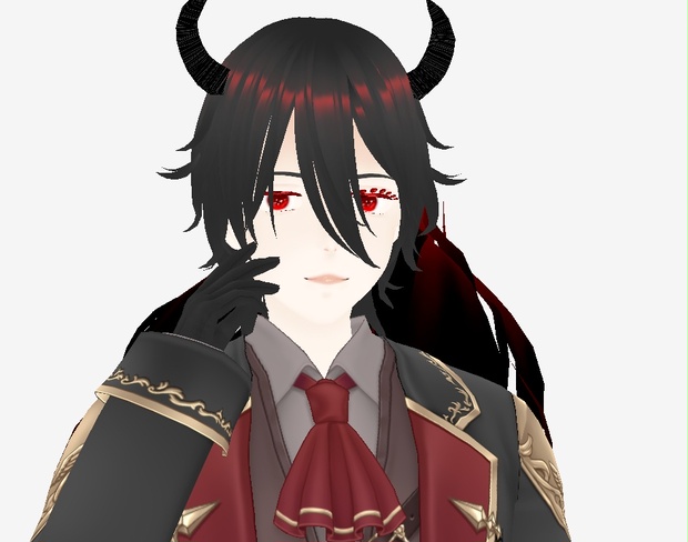 VRoid - Yokai Demon Male Model - Cwoissant Cafe - BOOTH