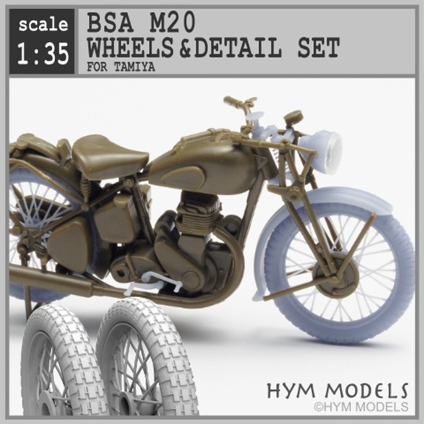 1/35 イギリス軍用オートバイ BSA M20 MPセット用 ディテールアップセット - HYM MODELS - BOOTH