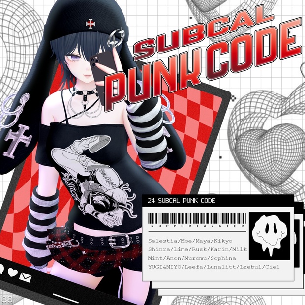 19アバター対応 SUBCAL PUNK CODE - Add+Re:collection - BOOTH