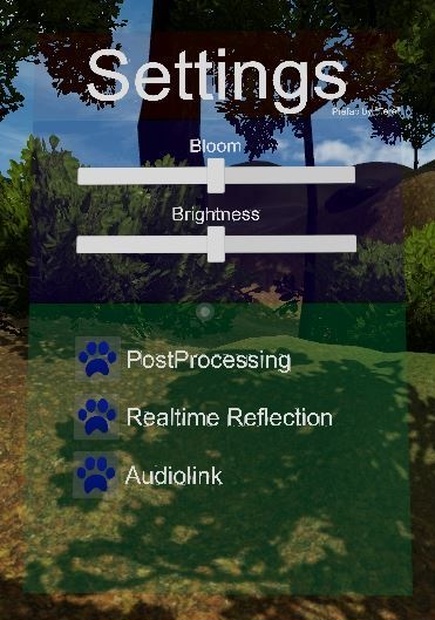 VRChat World Settings Pannel - *Tera* - BOOTH