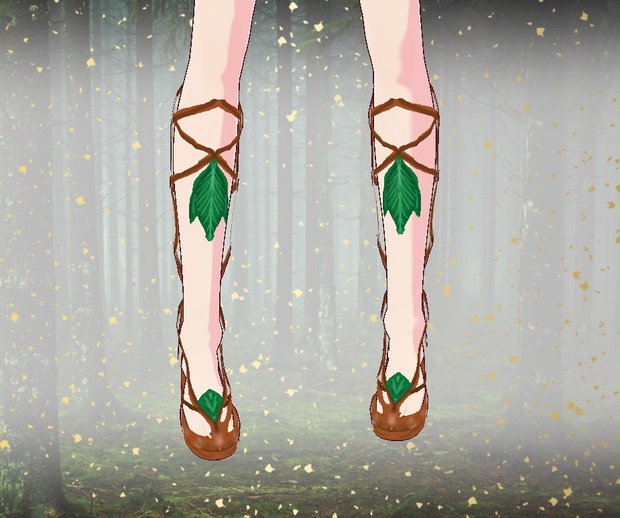 Leafy Forest Fae Sandals - SwampRatShop - BOOTH