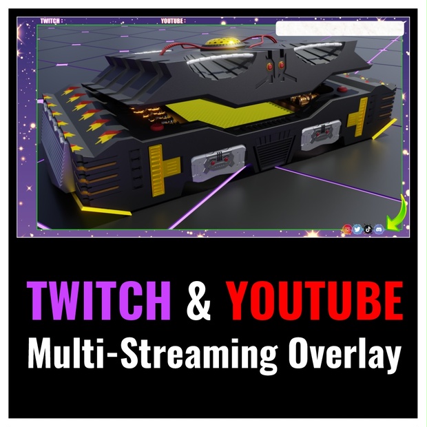 YouTube & Twitch Multi-Streaming Overlay - xellius - BOOTH