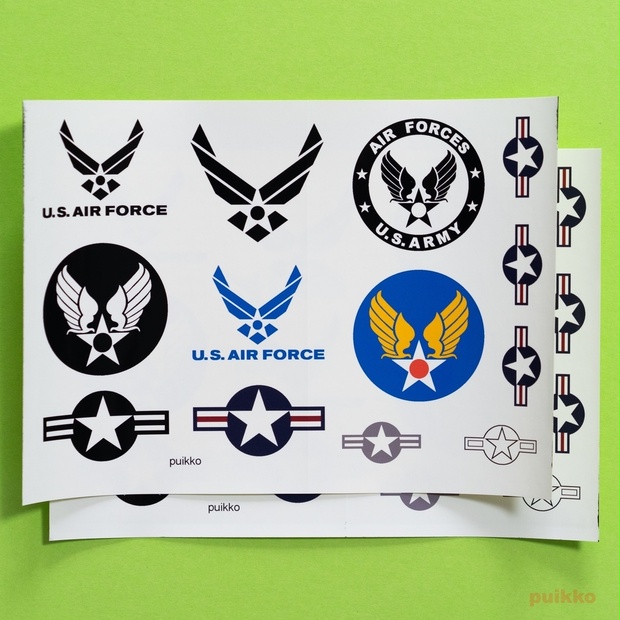 アメリカ空軍マークシール（A5判x2） - puikko - BOOTH