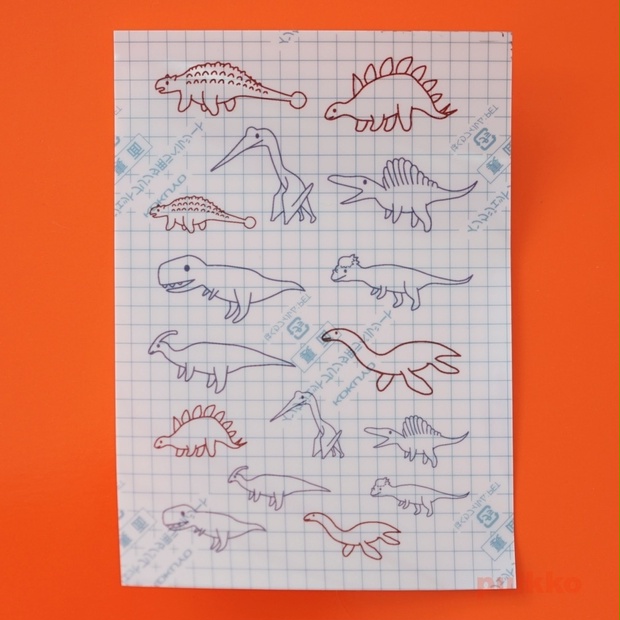 透明シール かわいい恐竜2（A6判） - puikko - BOOTH