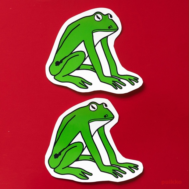 シールタイプステッカー Uボート カエル（2枚セット） - puikko - BOOTH