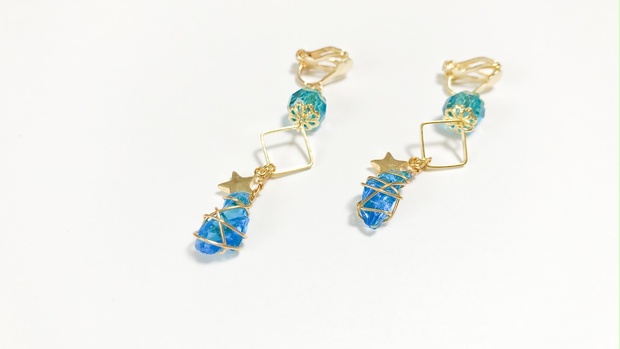 イヤリング〜Blue Gold〜 - atelier-boncha - BOOTH