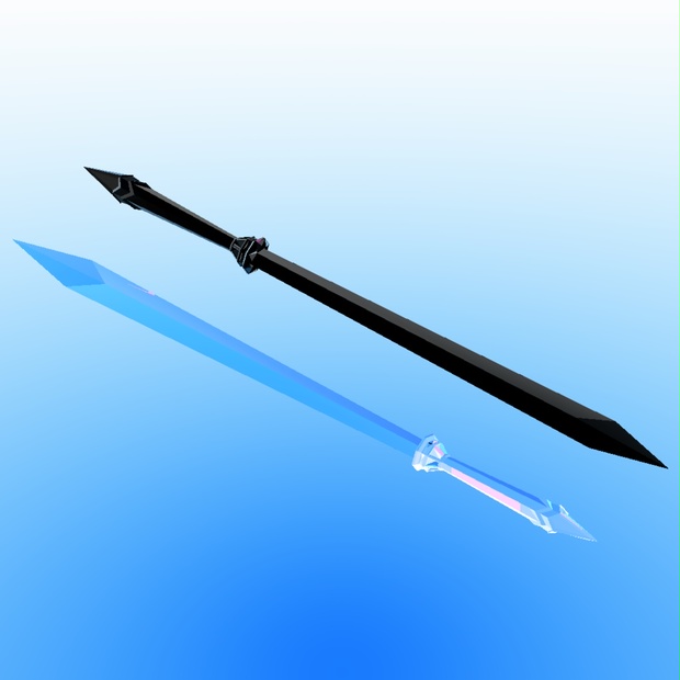 Diamond edge / Obsidian edge - dual swords - Crystal Valley Forge - BOOTH